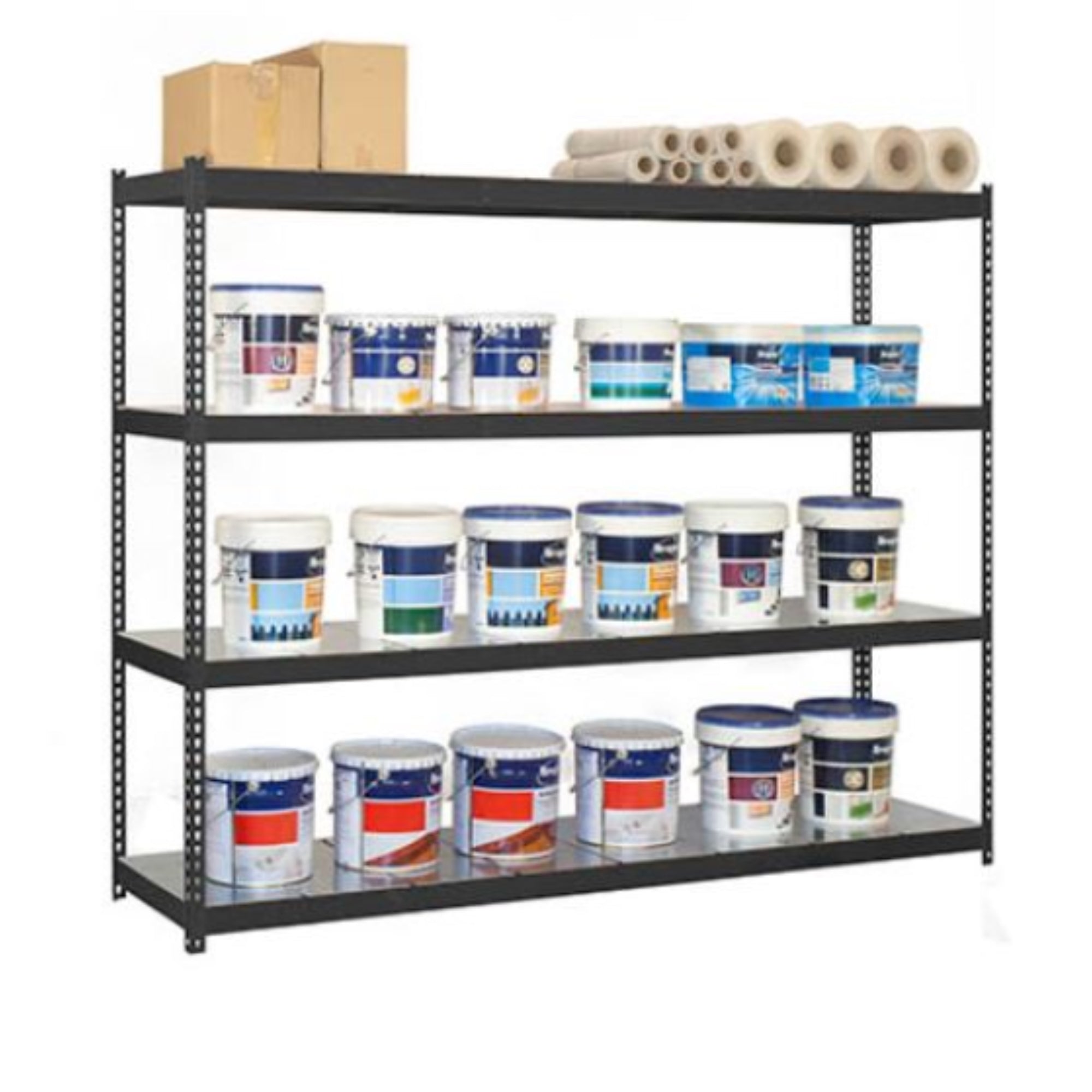 SIMON RACK Rayonnage Ecoforte métal 2000x1200mm 4 niveaux – RANGESTOCK