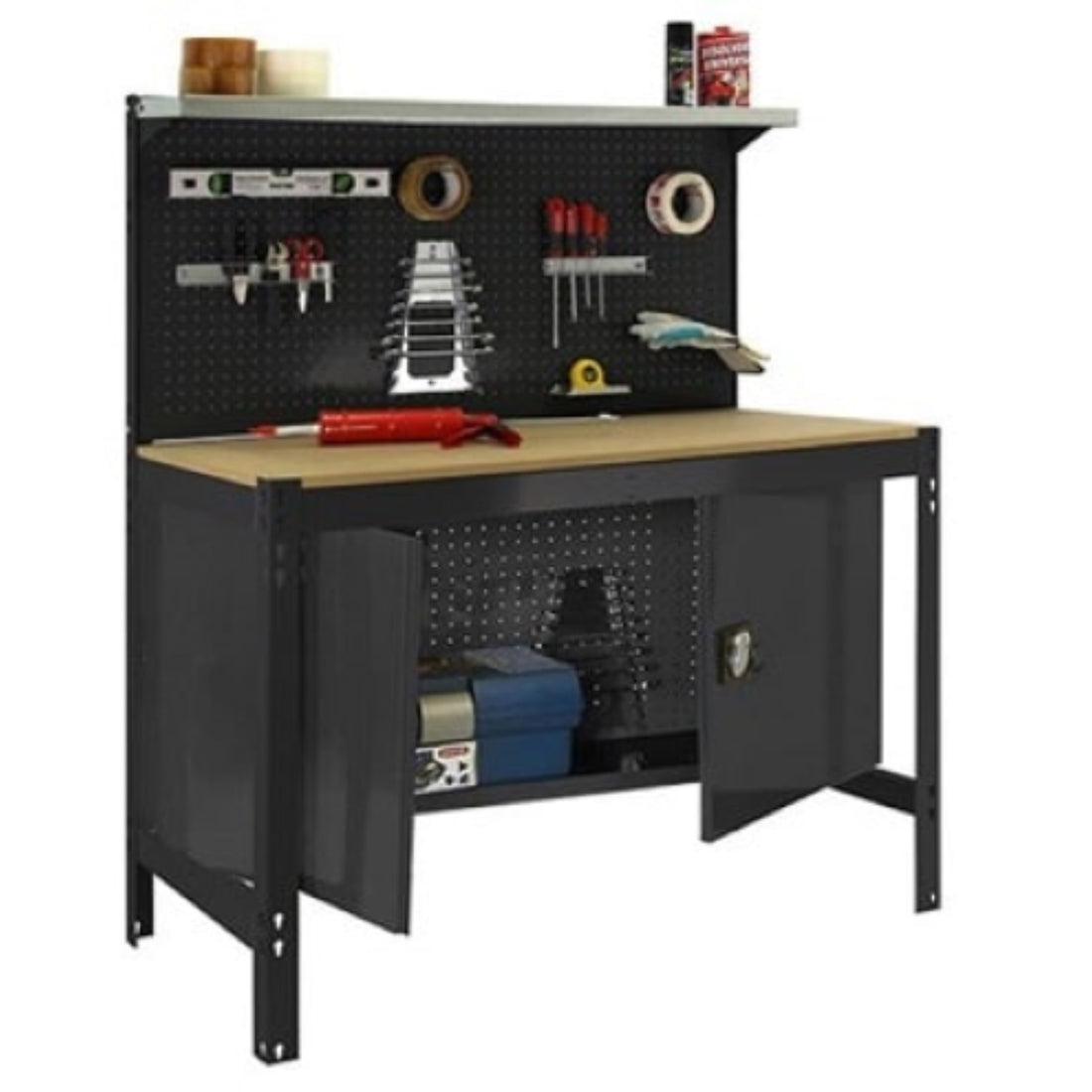 SIMON RACK Etabli garage avec armoire métal | RANGESTOCK